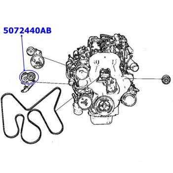 Jeep Cherokee Liberty KJ 2,5 & 2,8 Diesel Riemenspanner Umlenkrolle ...