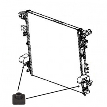 Jeep Gladiator JT one lower Radiator Isolator 19-