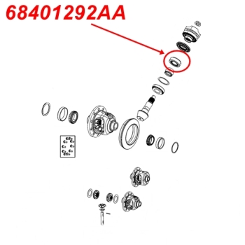 Jeep Wrangler JL outer Pinion Bearing Package Dana 44 AdvanTEK rear ...