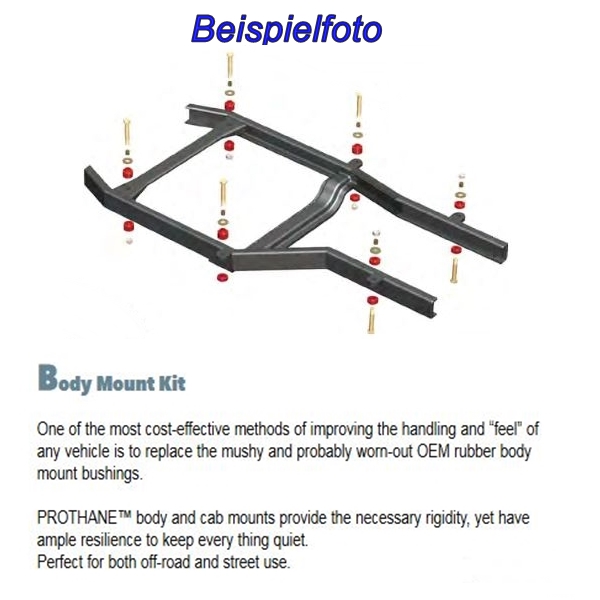 Prothane Suspension Parts Prothane 22-Piece Body Mount Bushing Kit ...