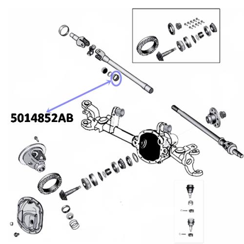 Jeep Wrangler JK Simmerring axle tube