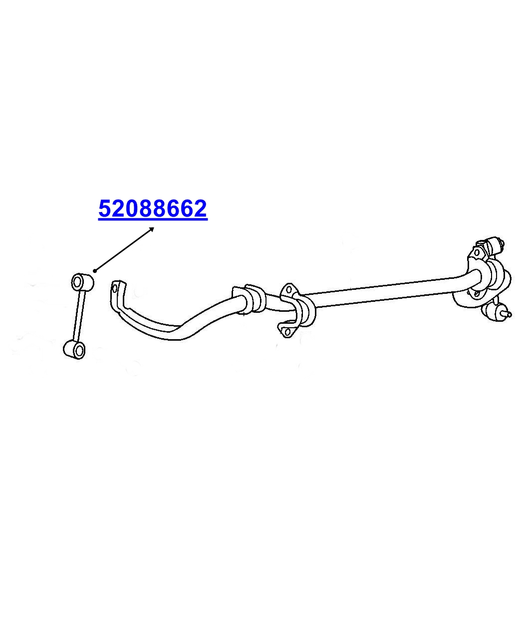 Jeep Cherokee KJ Stabistange Koppelstange vorne 02-07