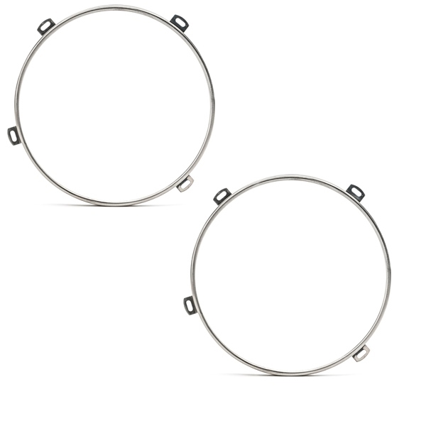 Jeep Wrangler JK Satz Scheinwerfhaltering Scheinwerferhalter Ring Chrom ...