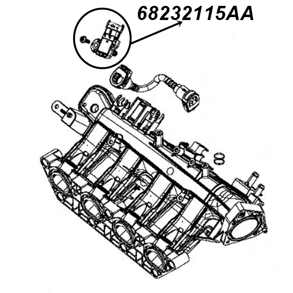 Jeep Compass MP 1,4 ltr. Turbo MAP Manifold Absolute Pressure Sensor ...