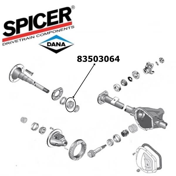 Jeep Wrangler YJ Radlager hinten außen Dana 44 Hinterachse Spicer 87-95